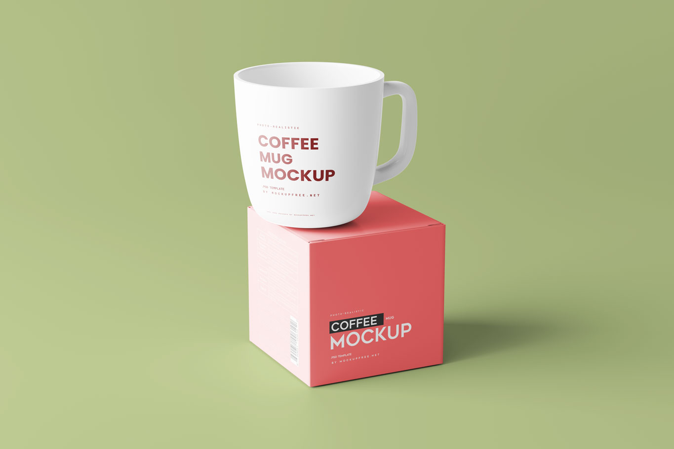 Coffee Cup with Box Mockup - Unmockup