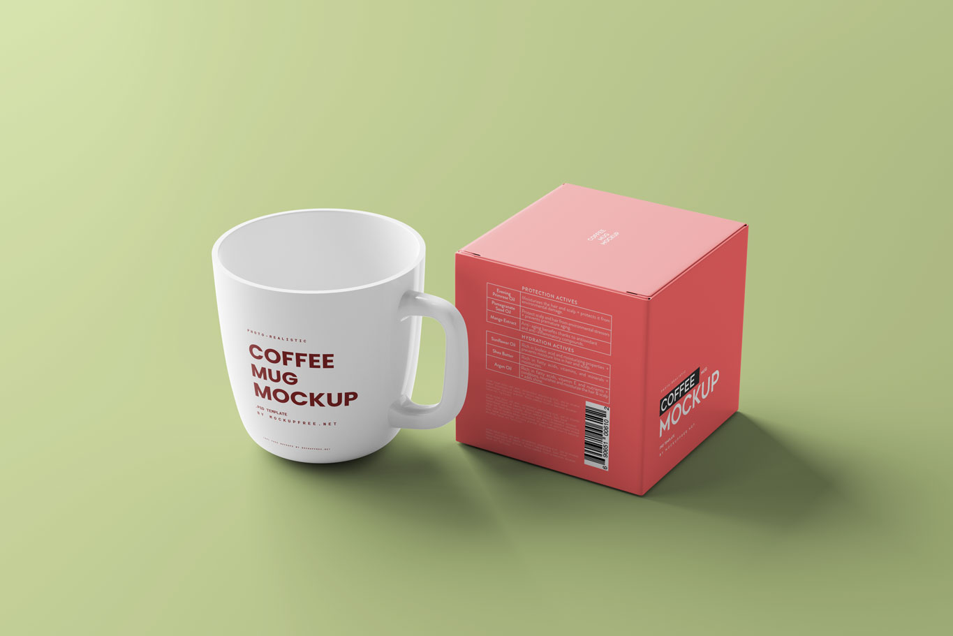 Coffee Cup with Box Mockup - Unmockup