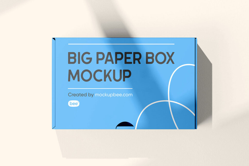 Big Paper Box Mockup - Unmockup