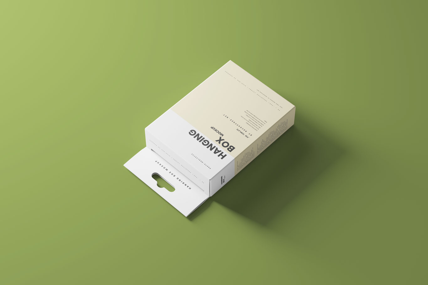 Free Hanging Box Mockup - Unmockup