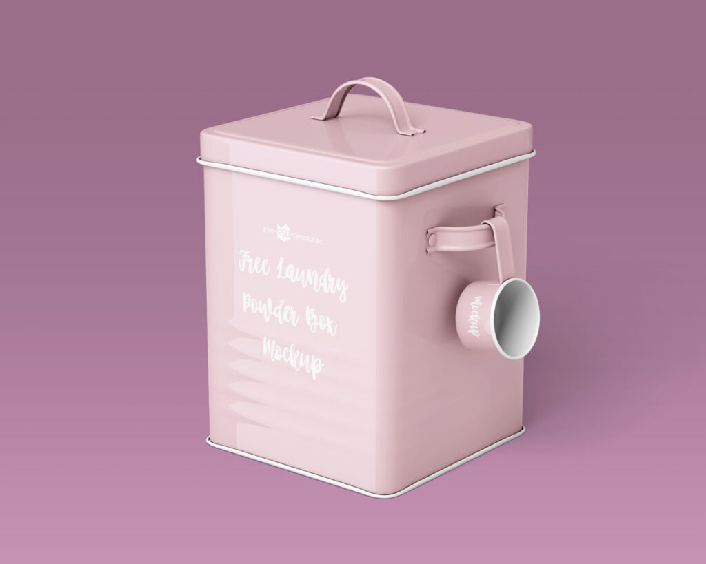 Laundry Powder Box Mockup PSD - Unmockup