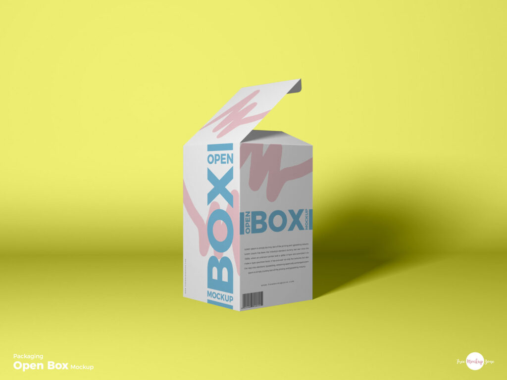 Open Plain Packaging Box Mockup - Unmockup